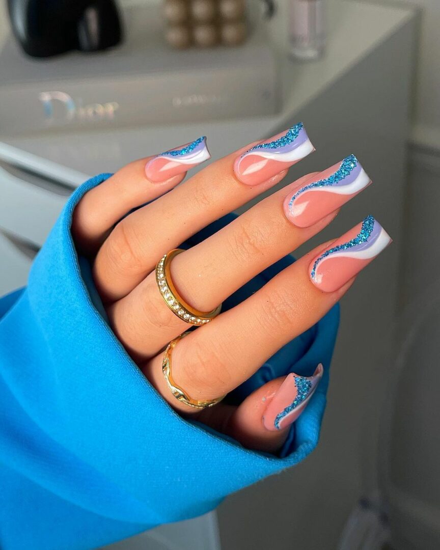 38 Heavenly Baby Blue Nails For A Calming And Chic Manicure