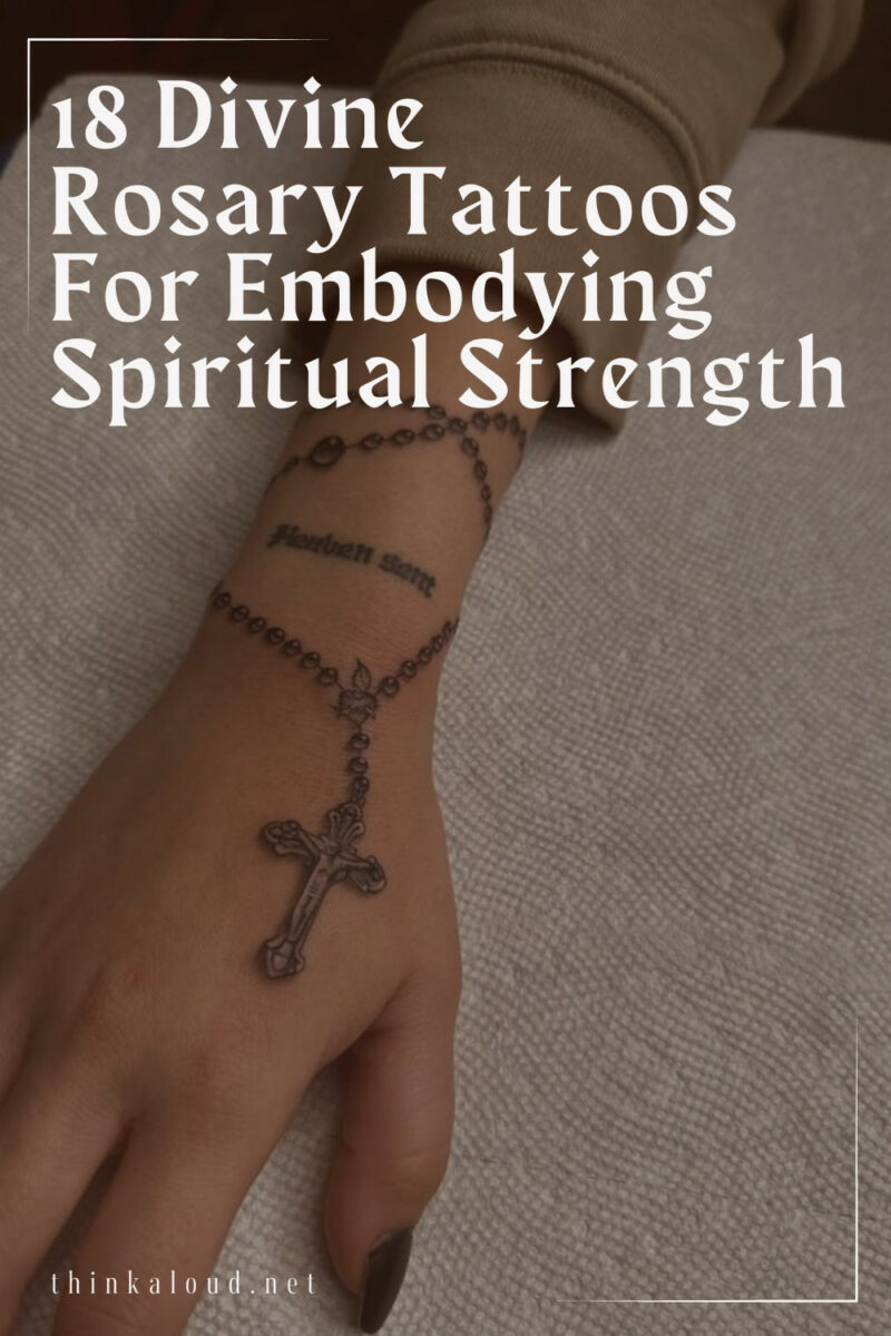 18 Divine Rosary Tattoos For Embodying Spiritual Strength