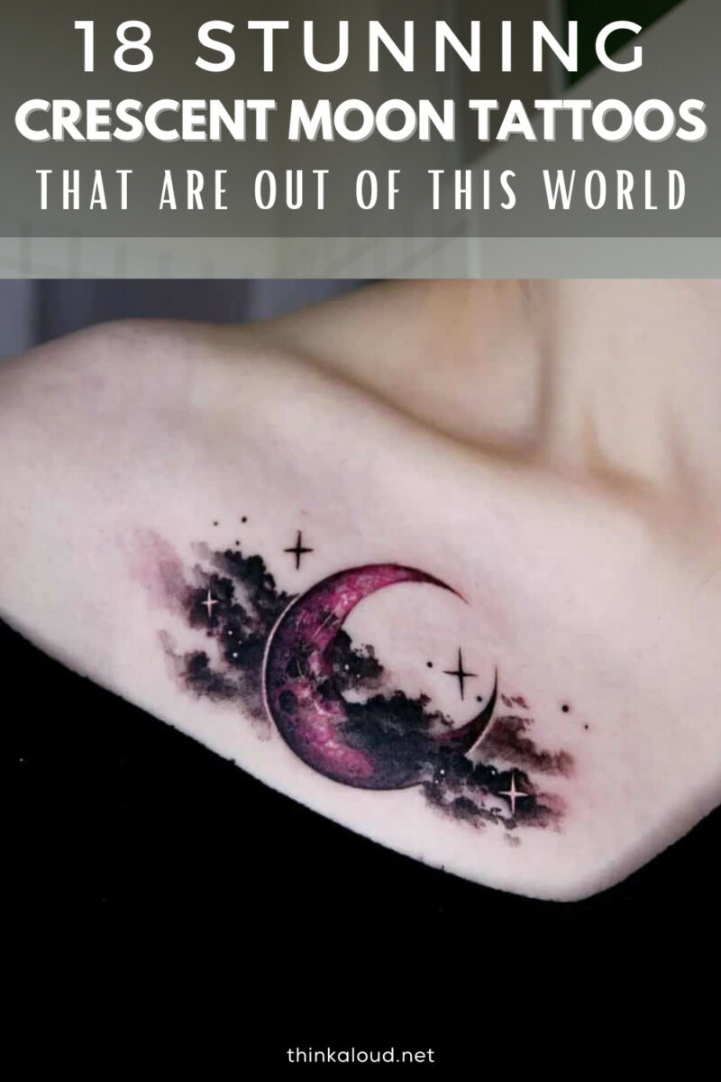 18 Stunning Crescent Moon Tattoos That Are Out Of This World