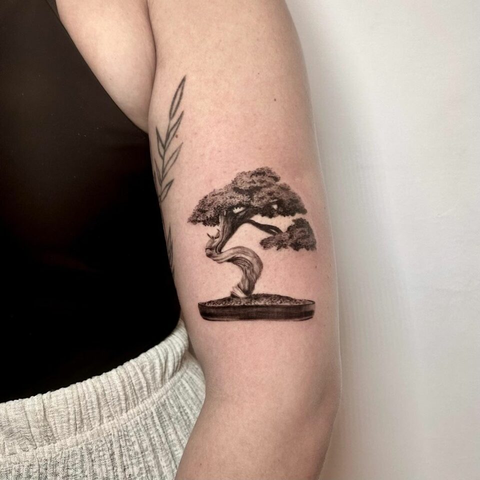 19 Intricate Bonsai Tree Tattoos For A Balanced Spirit