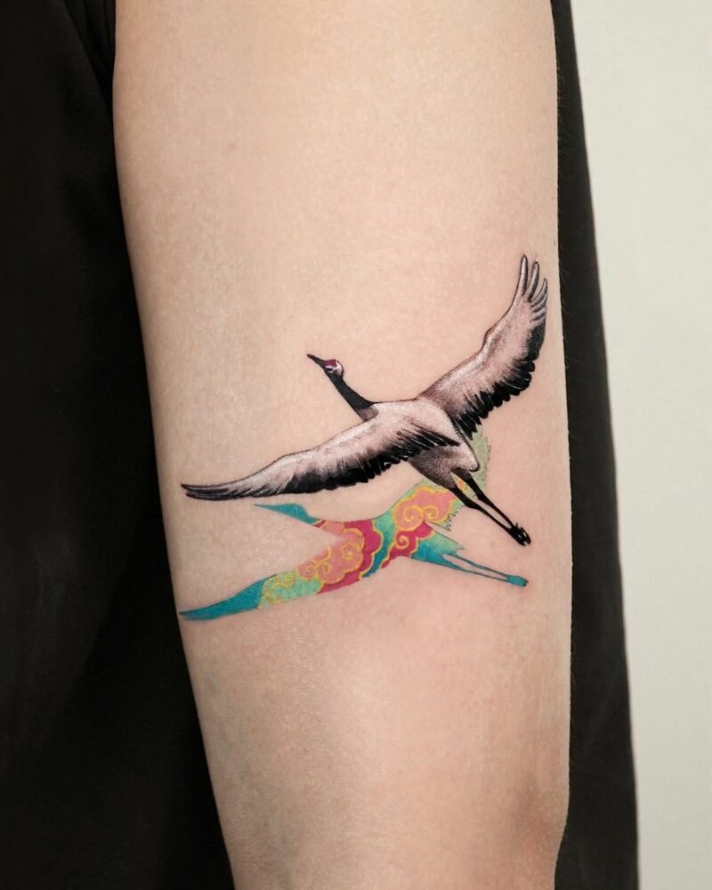 20 Fascinating Crane Tattoo Ideas And Their Meanings