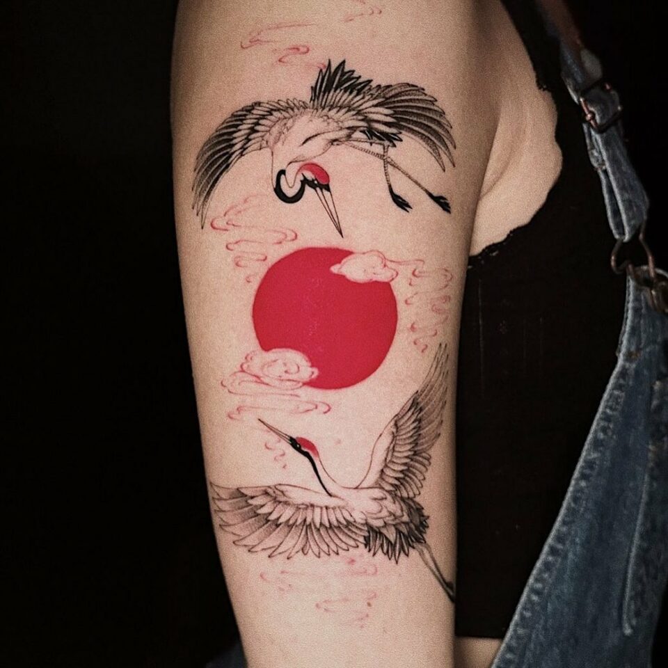 20 Fascinating Crane Tattoo Ideas And Their Meanings