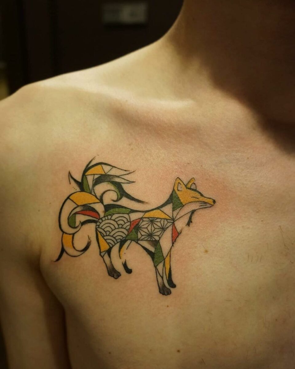 20 Fur-Tastic Geometric Fox Tattoos That Are Wildly Unique