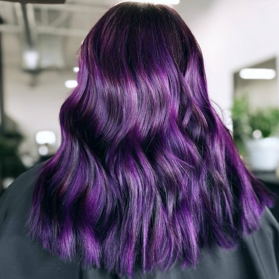 28 Mystical Midnight Purple Hairstyles For Modern Magic