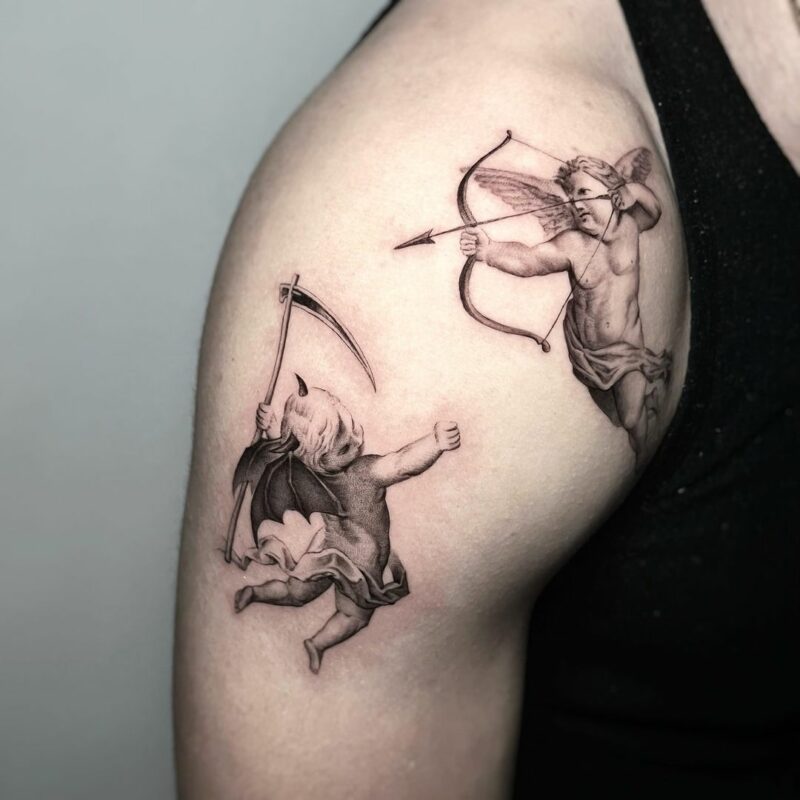18 Heavenly Cherub Tattoos For Embracing Love And Purity