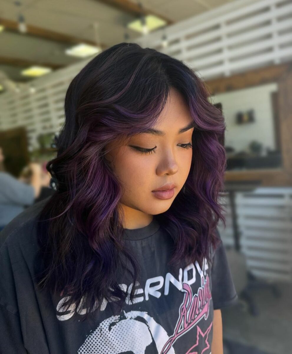28 Mystical Midnight Purple Hairstyles For Modern Magic