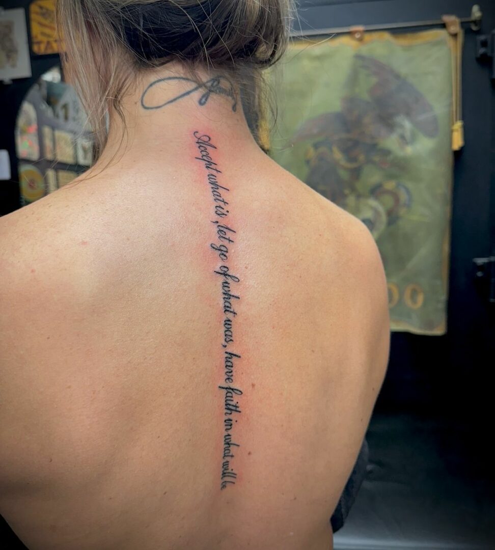20 Delicate Spine Quote Tattoo Ideas For A Unique Appearance