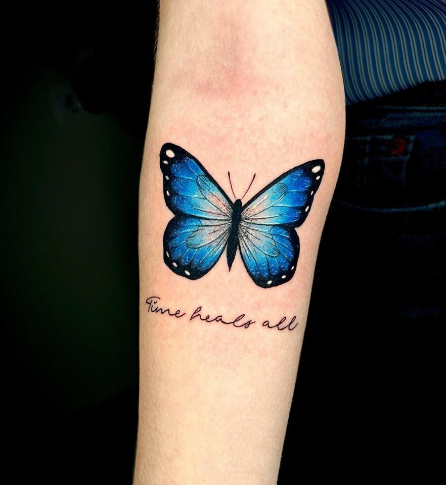 20 Flutter-ing Blue Butterfly Tattoo Ideas For Your Next Ink