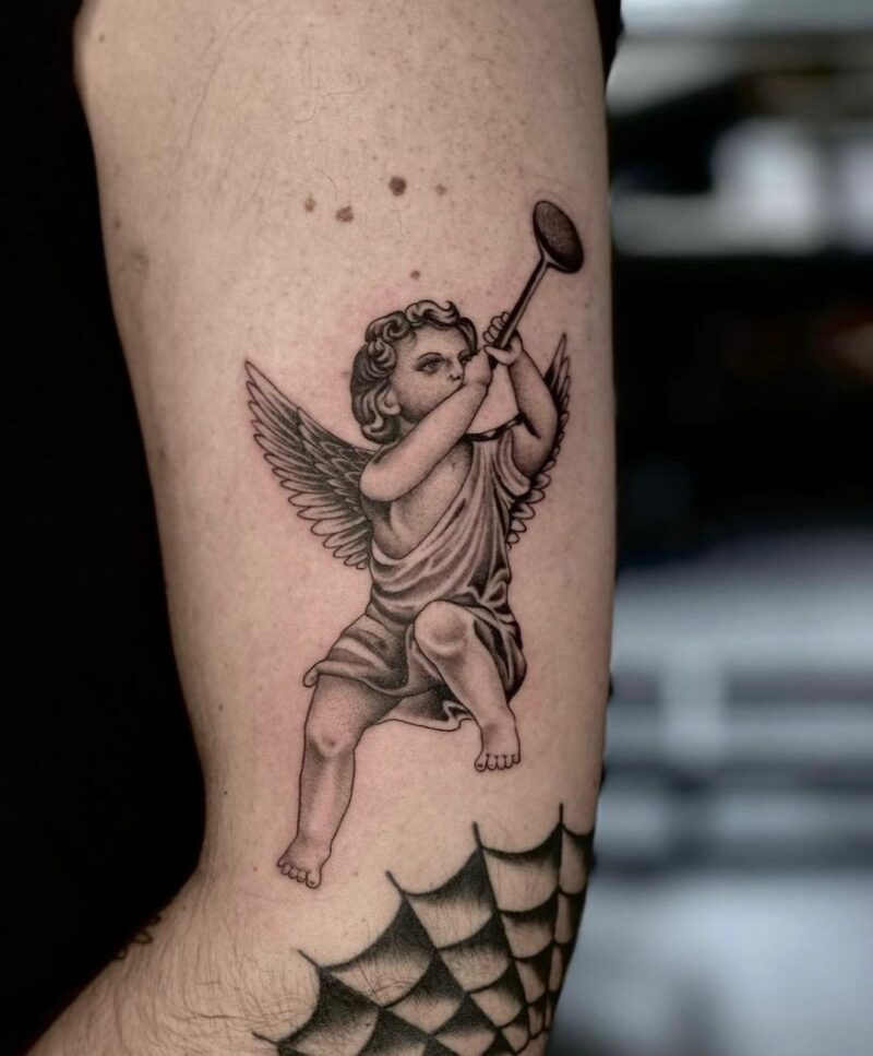 18 Heavenly Cherub Tattoos For Embracing Love And Purity
