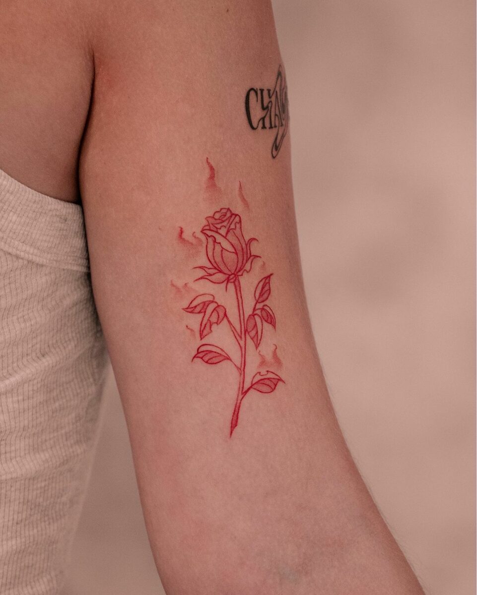 20 Unique Red Ink Tattoos For Passionate Expression