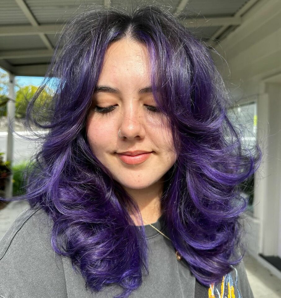 28 Mystical Midnight Purple Hairstyles For Modern Magic