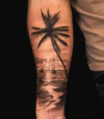 18 Charming Beach Tattoos Celebrating Oceanic Beauty