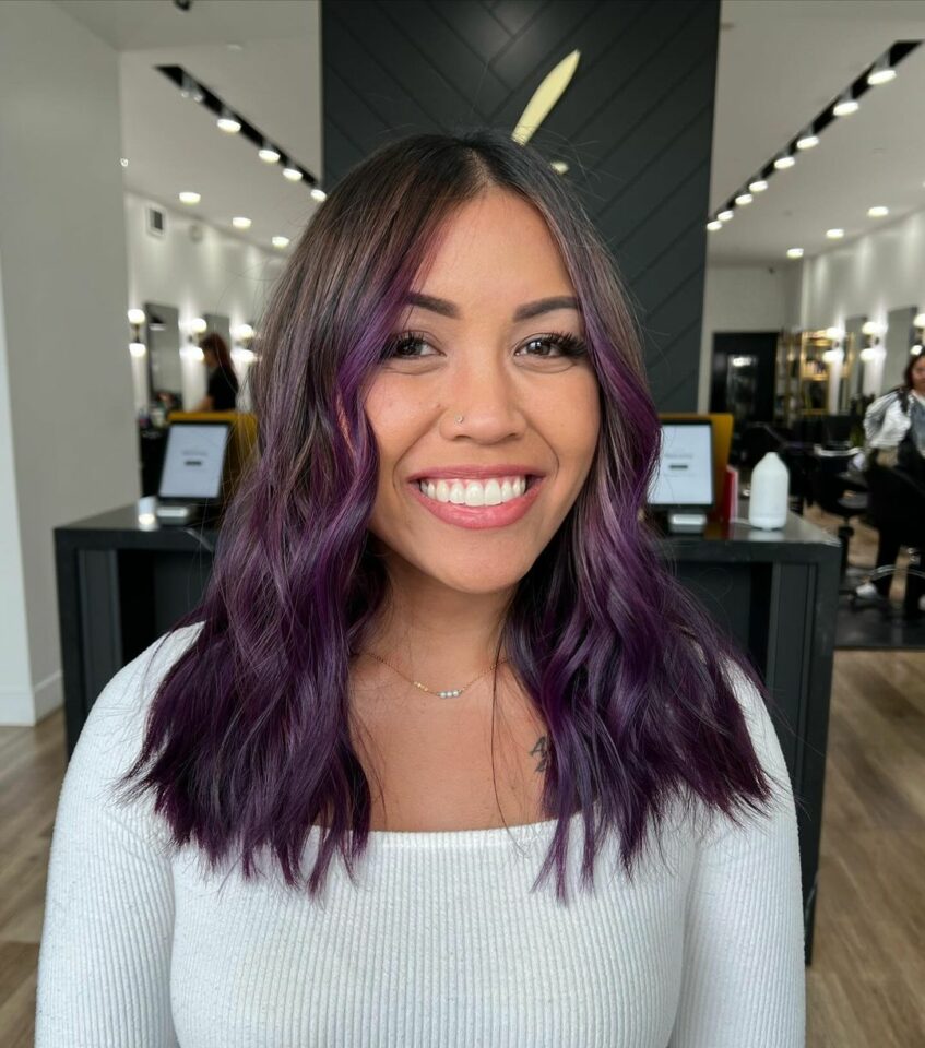 28 Mystical Midnight Purple Hairstyles For Modern Magic
