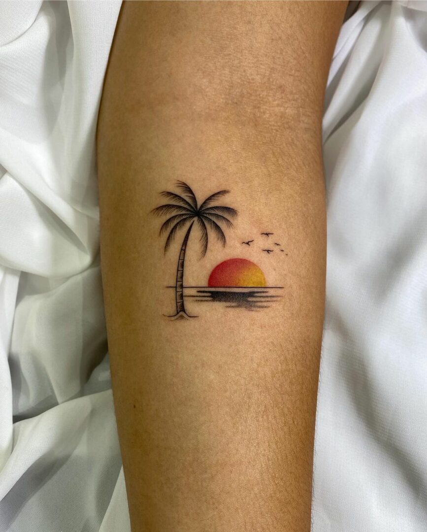 18 Charming Beach Tattoos Celebrating Oceanic Beauty