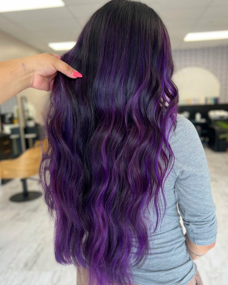 28 Mystical Midnight Purple Hairstyles For Modern Magic