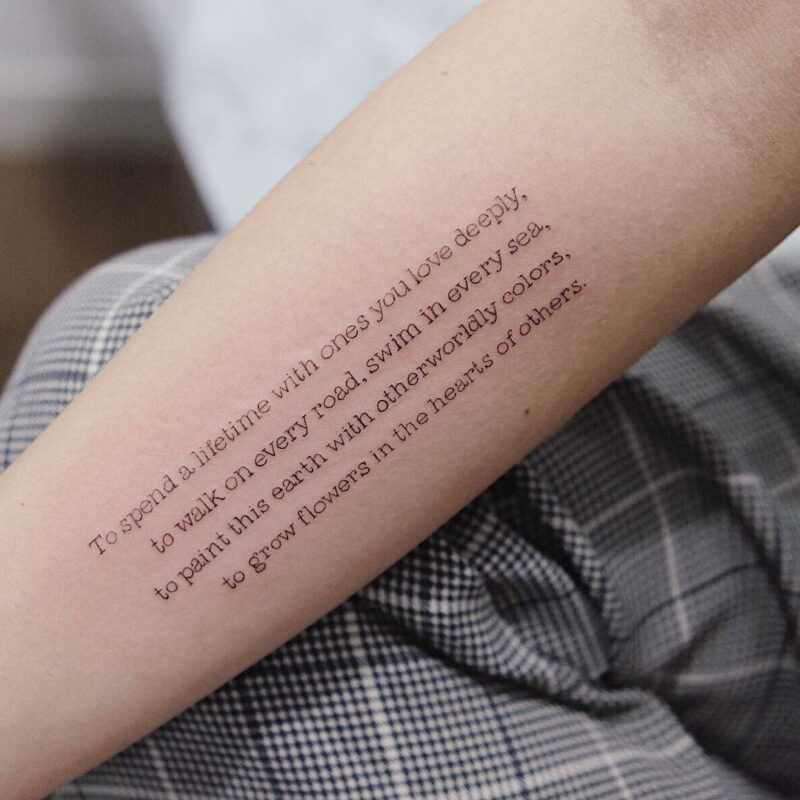18 Inspirational Forearm Quote Tattoos For Personal Motivation
