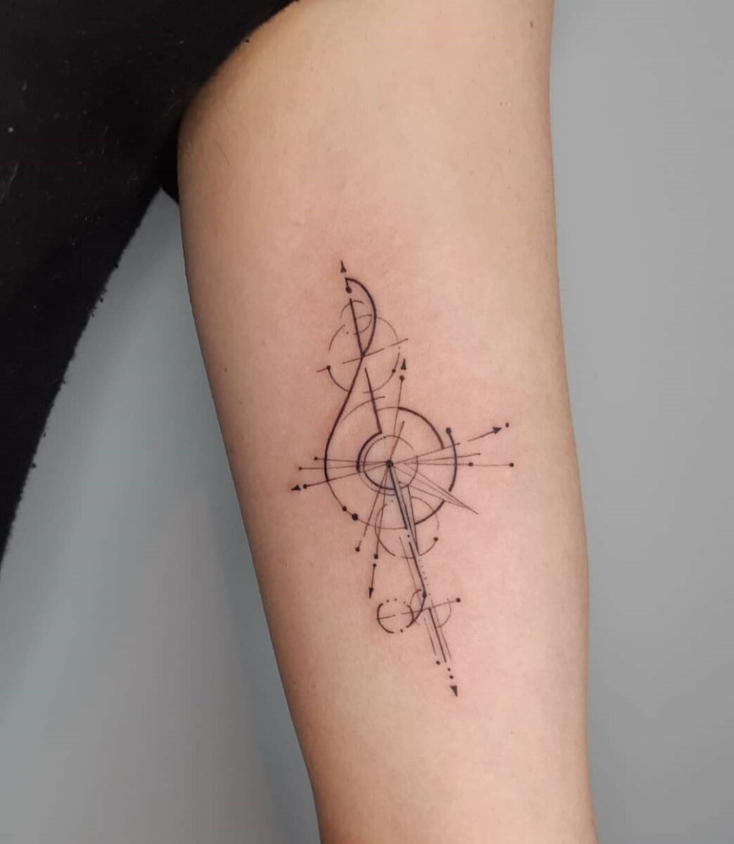 19 Treble Clef Tattoo Designs That Hit All The Right Notes