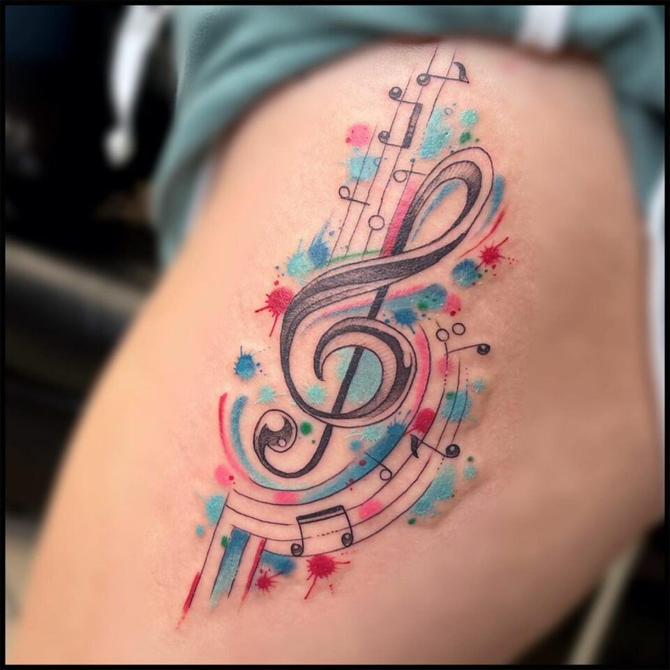 19 Treble Clef Tattoo Designs That Hit All The Right Notes