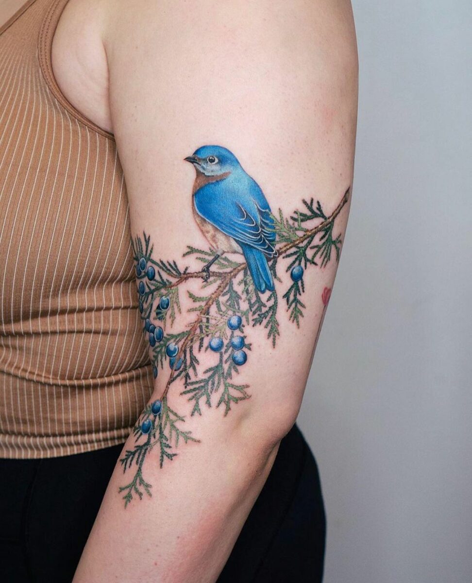 20 Bluebird Tattoo Designs That Capture The Beauty Of Flight