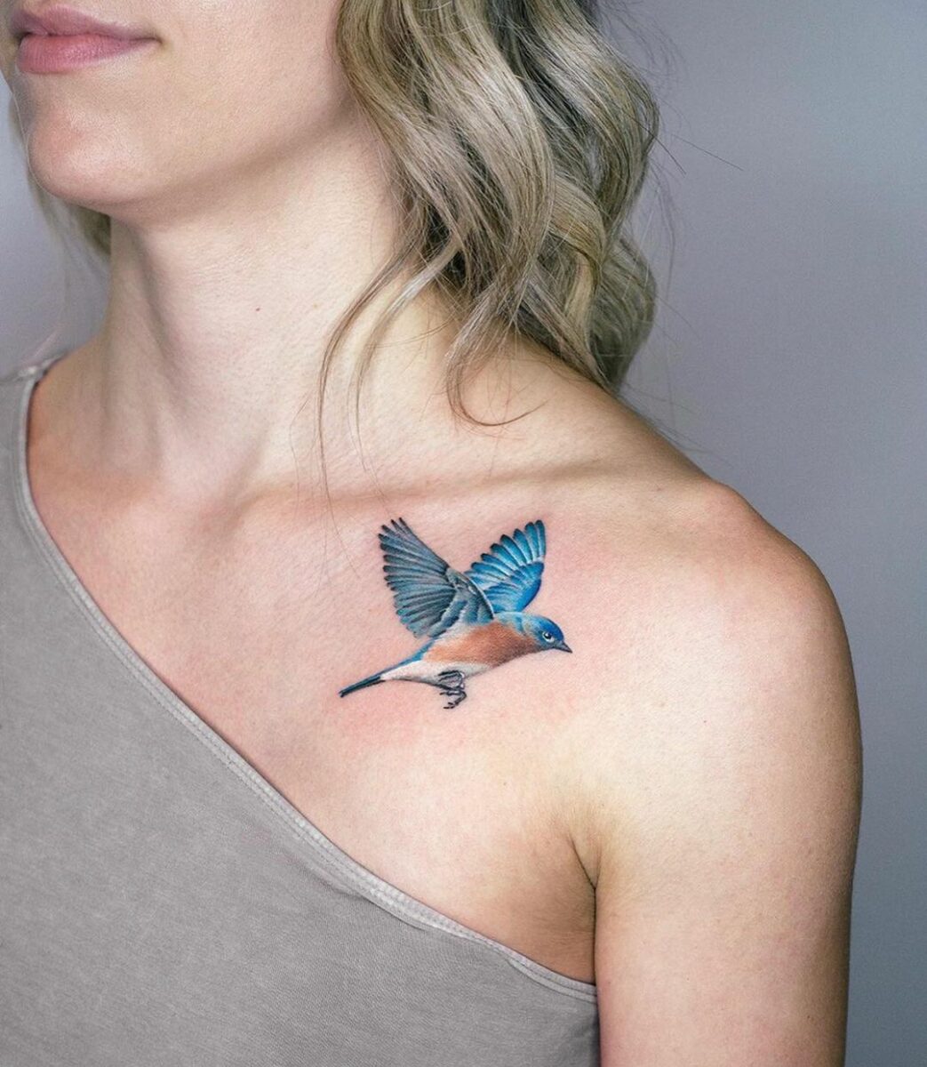 20 Bluebird Tattoo Designs That Capture The Beauty Of Flight