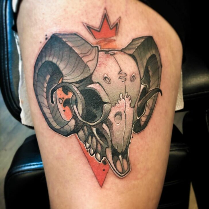 20 Remarkable Ram Skull Tattoo Designs That Command Attention