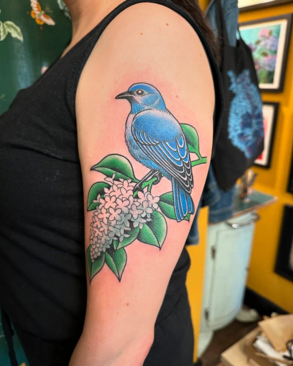 20 Bluebird Tattoo Designs That Capture The Beauty Of Flight