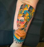 20 Stunning Nefertiti Tattoo Designs That Are Fit For A Queen