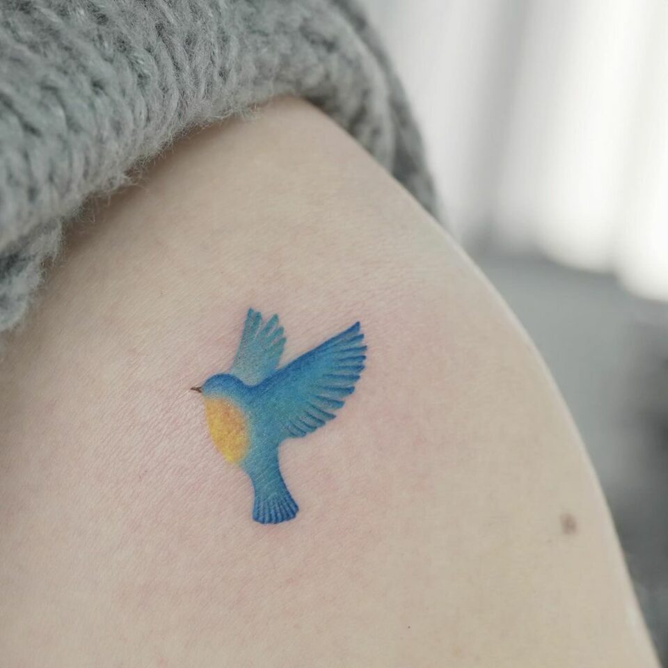 20 Bluebird Tattoo Designs That Capture The Beauty Of Flight