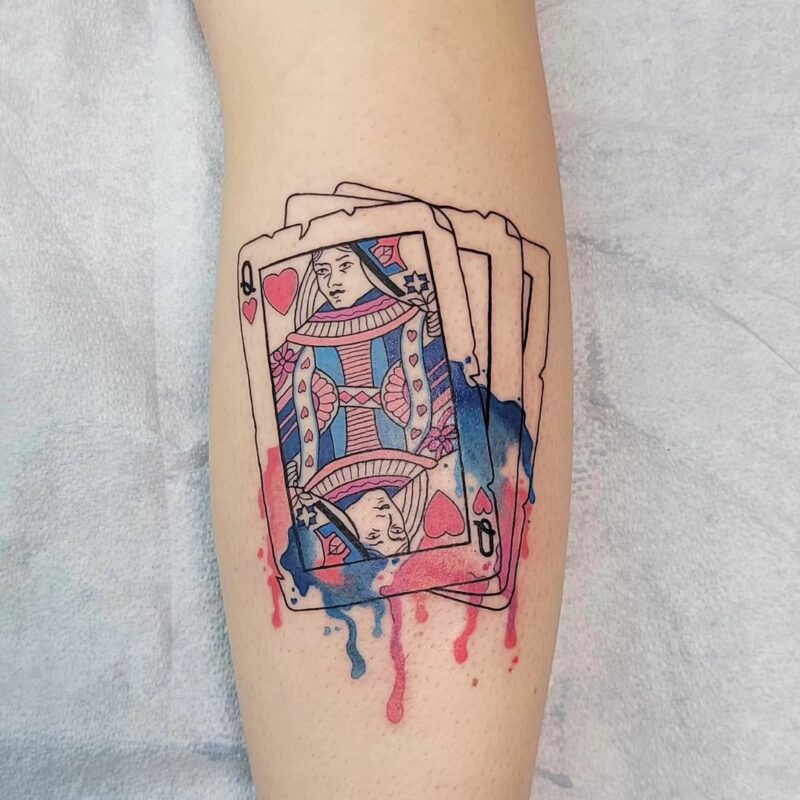All Hail These 20 Stunning Queen Of Hearts Tattoo Designs