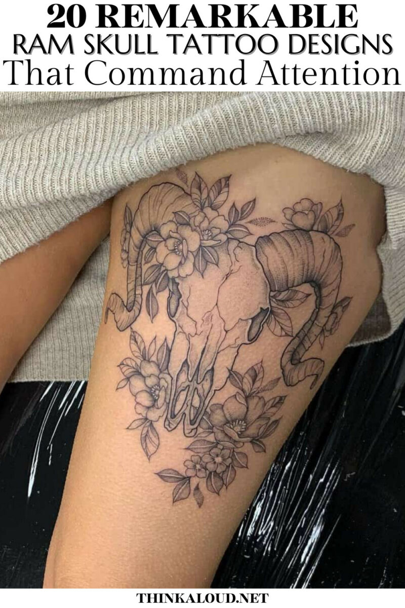 20 Remarkable Ram Skull Tattoo Designs That Command Attention