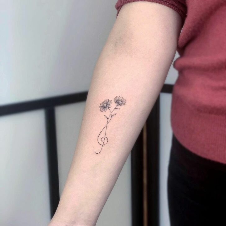 19 Treble Clef Tattoo Designs That Hit All The Right Notes
