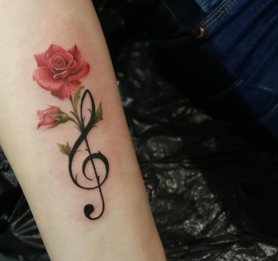 19 Treble Clef Tattoo Designs That Hit All The Right Notes