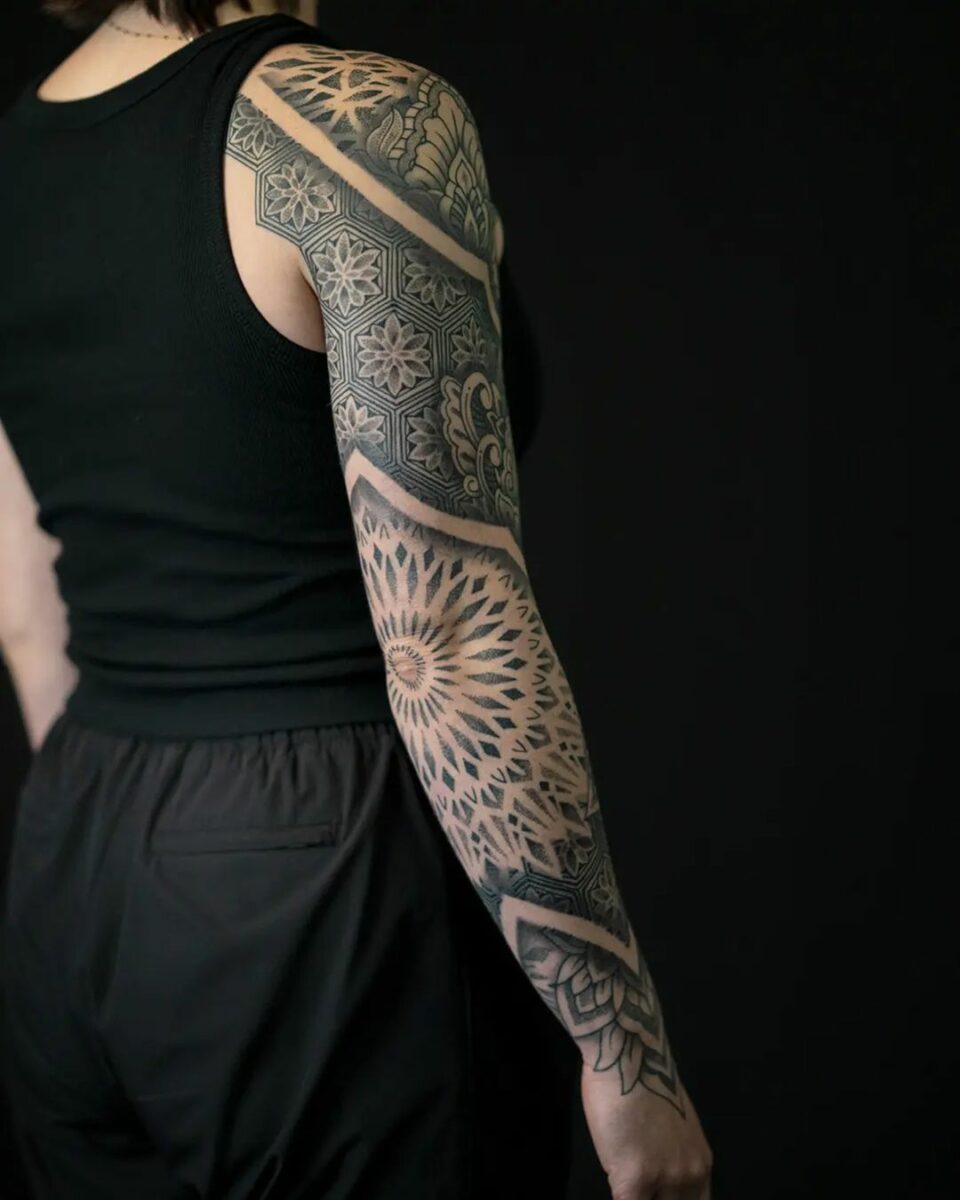 20 Geometric Sleeve Tattoo Designs That Are Picture Perfect
