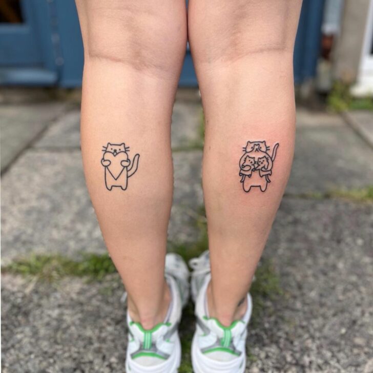 18 Meow-tastic Cat Outline Tattoos To Adore