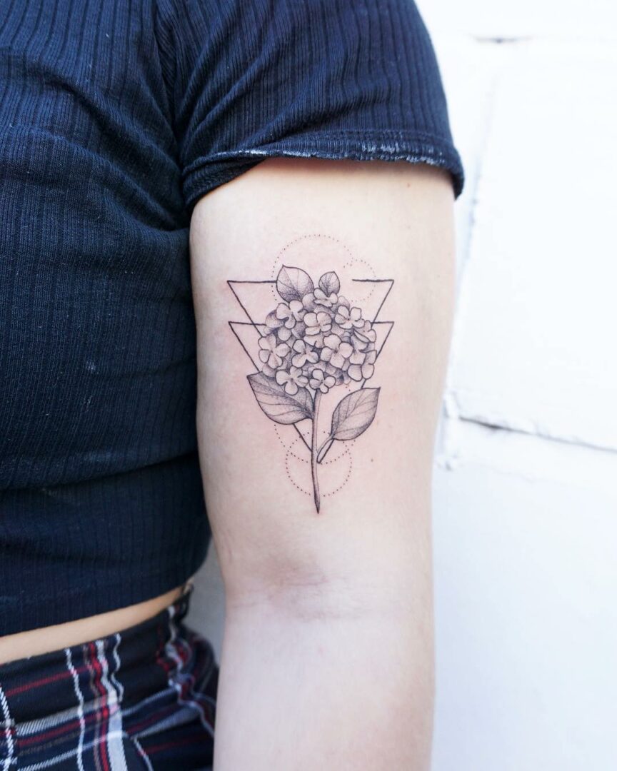 19 Breathtaking Hydrangea Tattoos To Celebrate Nature's Beauty