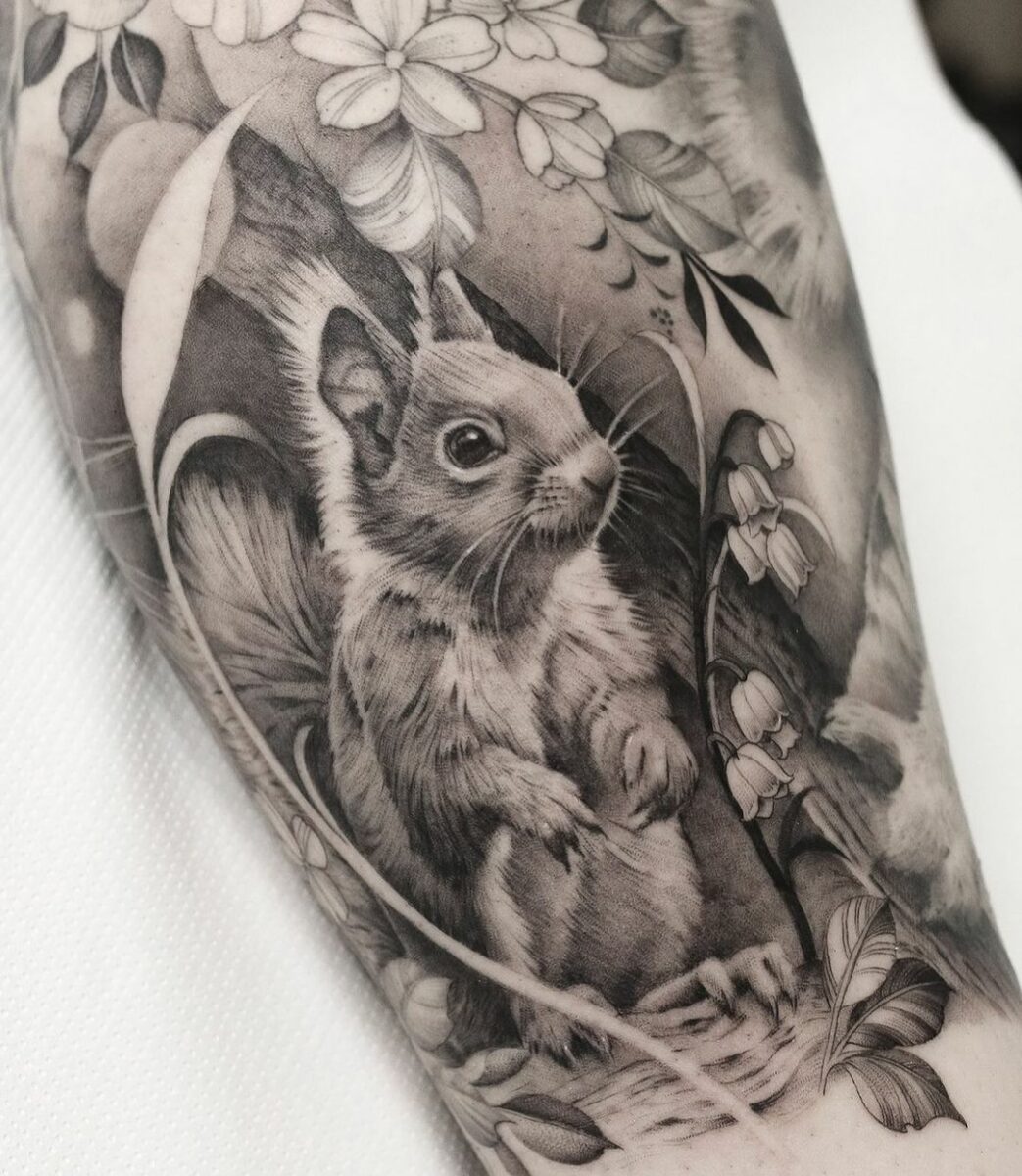 22 Adorable Squirrel Tattoo Ideas You'll Go Nuts For