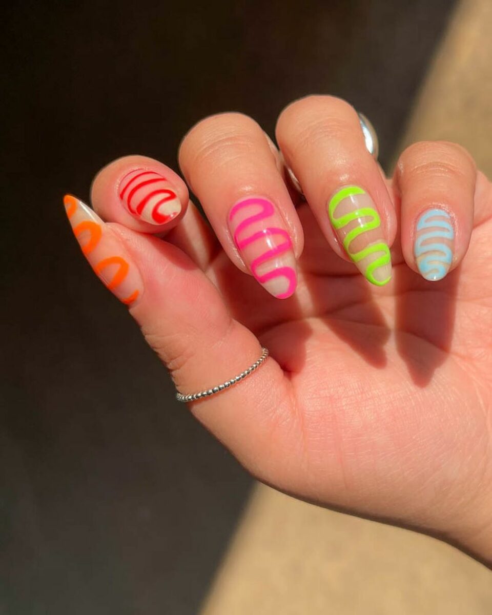 Show Your True Colors With These 40 Multi-Colored Nail Ideas