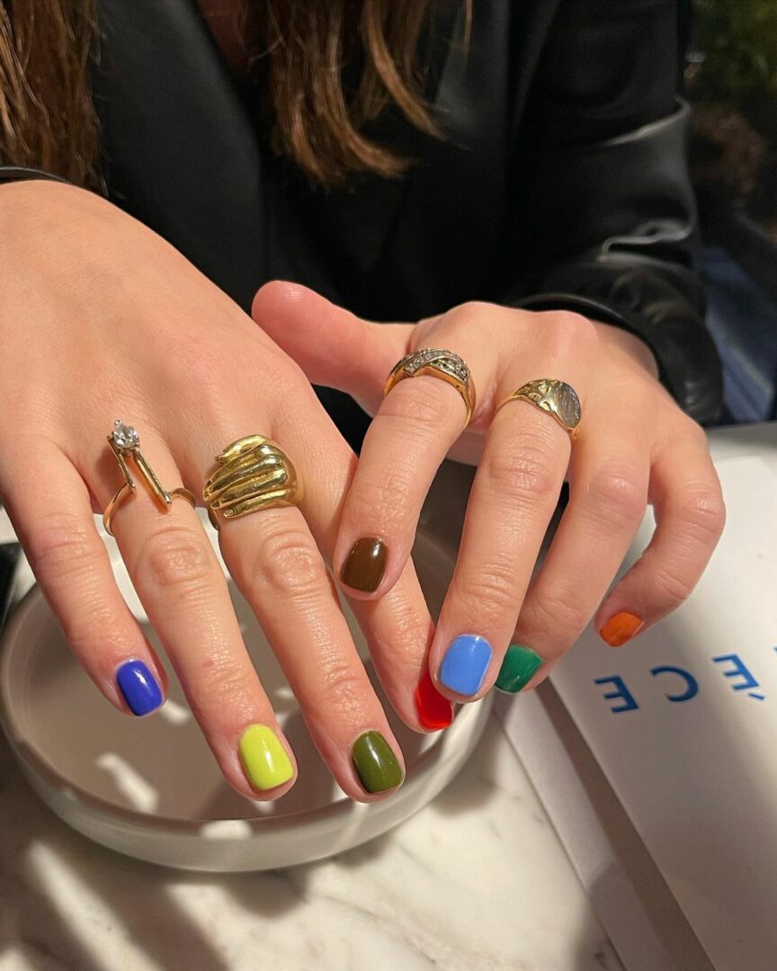 Show Your True Colors With These 40 Multi-Colored Nail Ideas