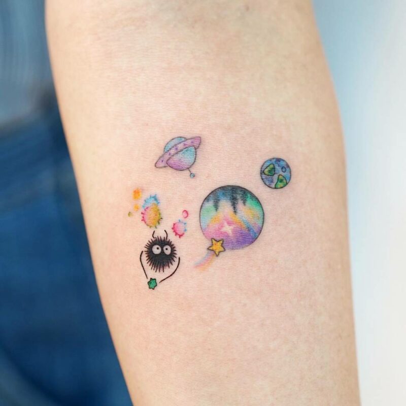 The 20 Cutest Soot Sprite Tattoo Designs For Hardcore Ghibli Fans