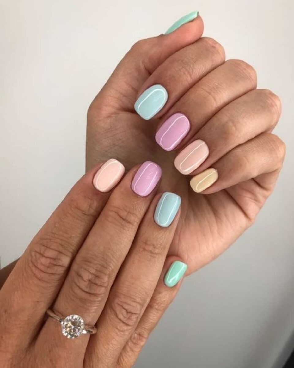 Show Your True Colors With These 40 Multi-Colored Nail Ideas