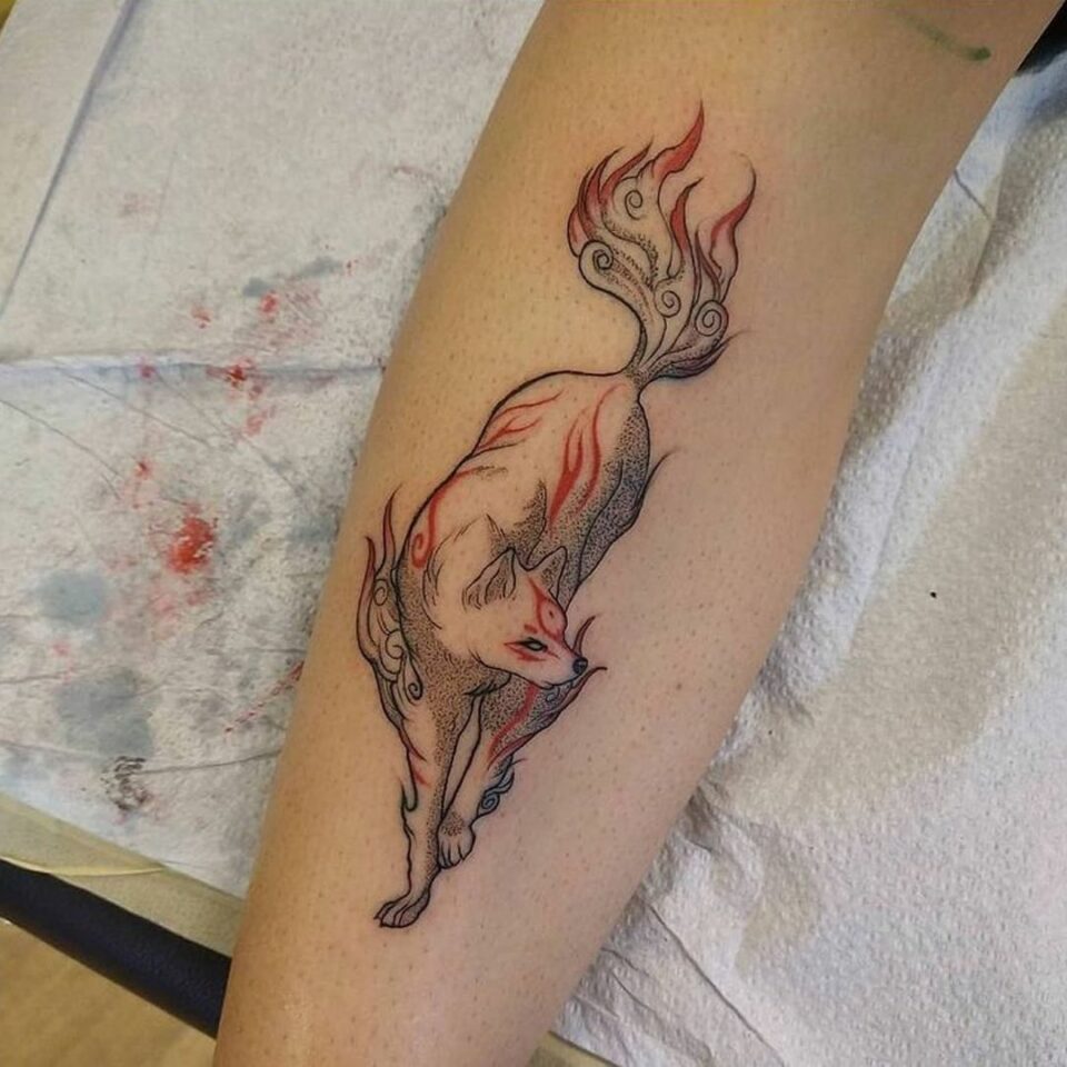 19 Inspiring Okami Tattoos To Light Up Your Look And Spirit