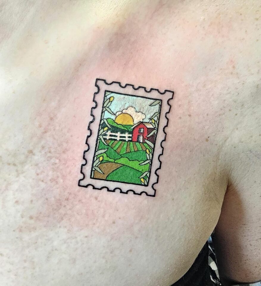 20 Lighthearted Stamp Tattoo Ideas For All The Dreamers Out There