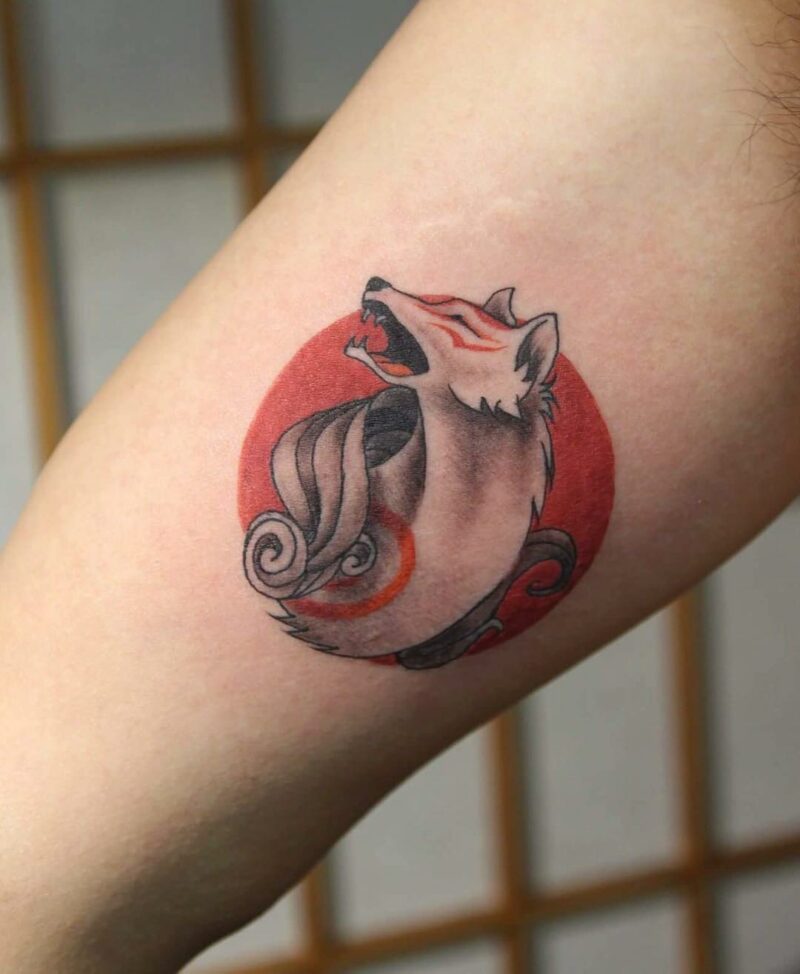 19 Inspiring Okami Tattoos To Light Up Your Look And Spirit
