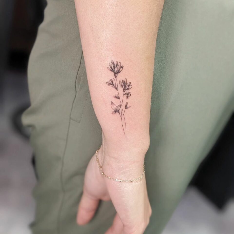 20 Beautiful Honeysuckle Tattoo Ideas And Their Hidden Meanings