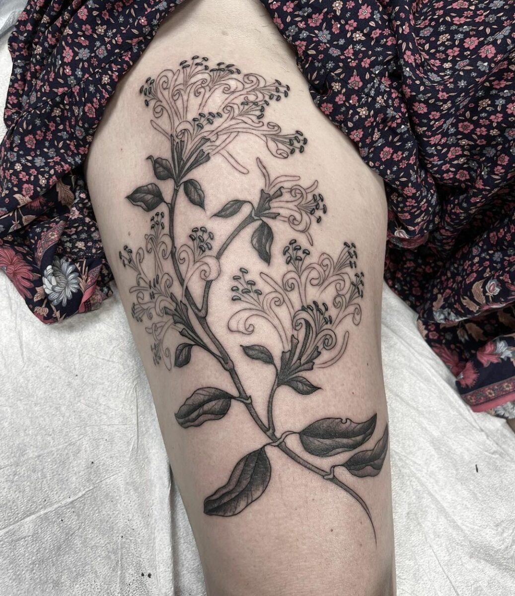 20 Beautiful Honeysuckle Tattoo Ideas And Their Hidden Meanings