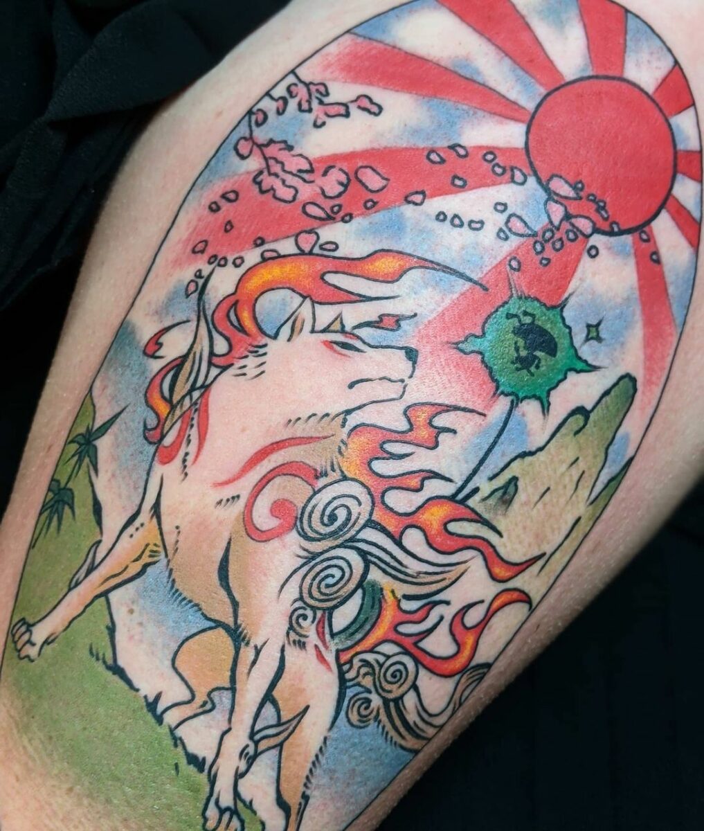 19 Inspiring Okami Tattoos To Light Up Your Look And Spirit