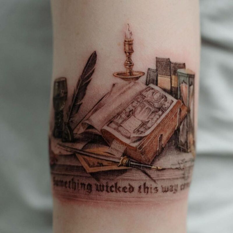20 Beautiful Book Tattoos That Tell Your Story