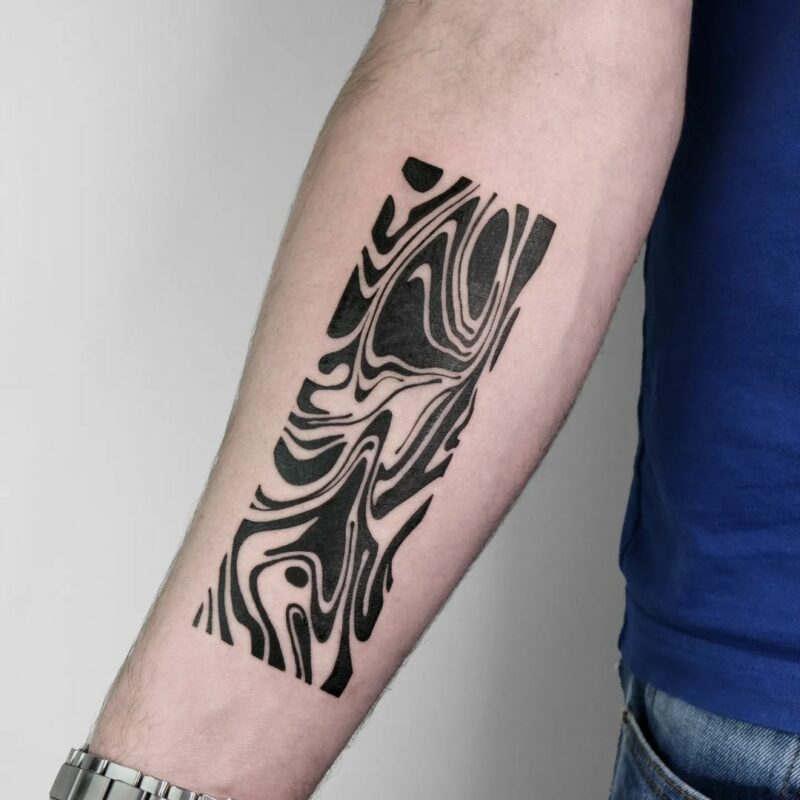 20 Stunning Suminagashi Tattoo Ideas That Are Pure Liquid Magic