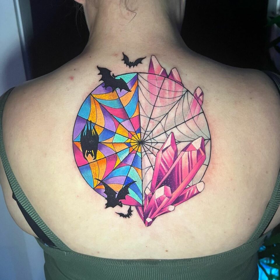 20 Stained Glass Tattoos That Will Brighten Your Day