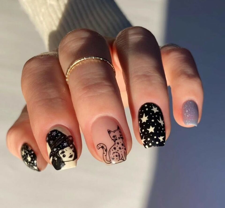 31 Purrfectly Cute Cat-Themed Nail Designs